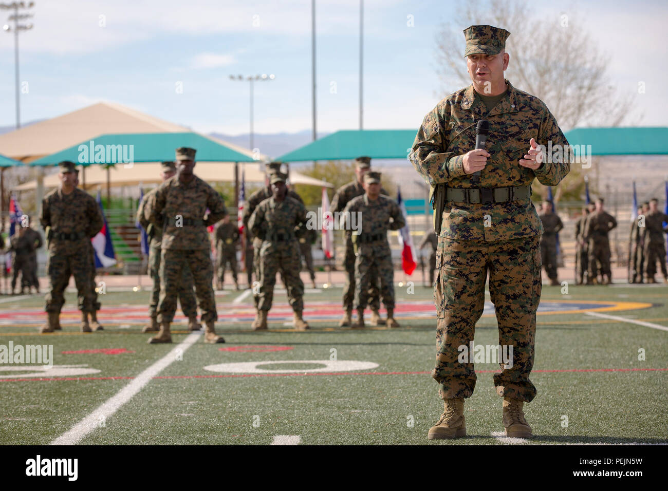 Lt. Col. Dennis A. Sanchez, battalion commander, Headquarters Battalion ...