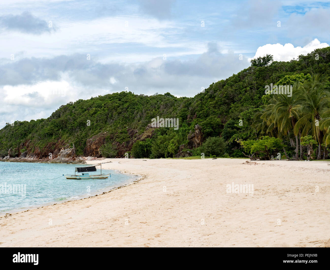 Tropical island, White sand beach, Philippines Stock Photo - Alamy