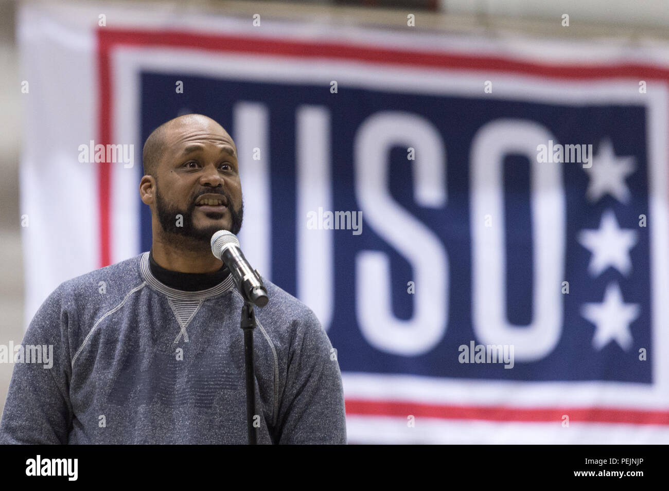 Comedian Sydney Castillo performs in front of an audience of mostly U.S ...