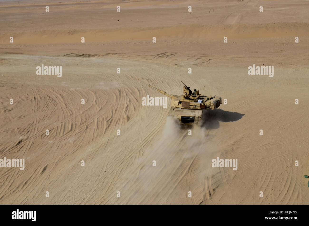An M1A2 Abrams tank belonging to 1st Battalion, 63rd Armor Regiment ...