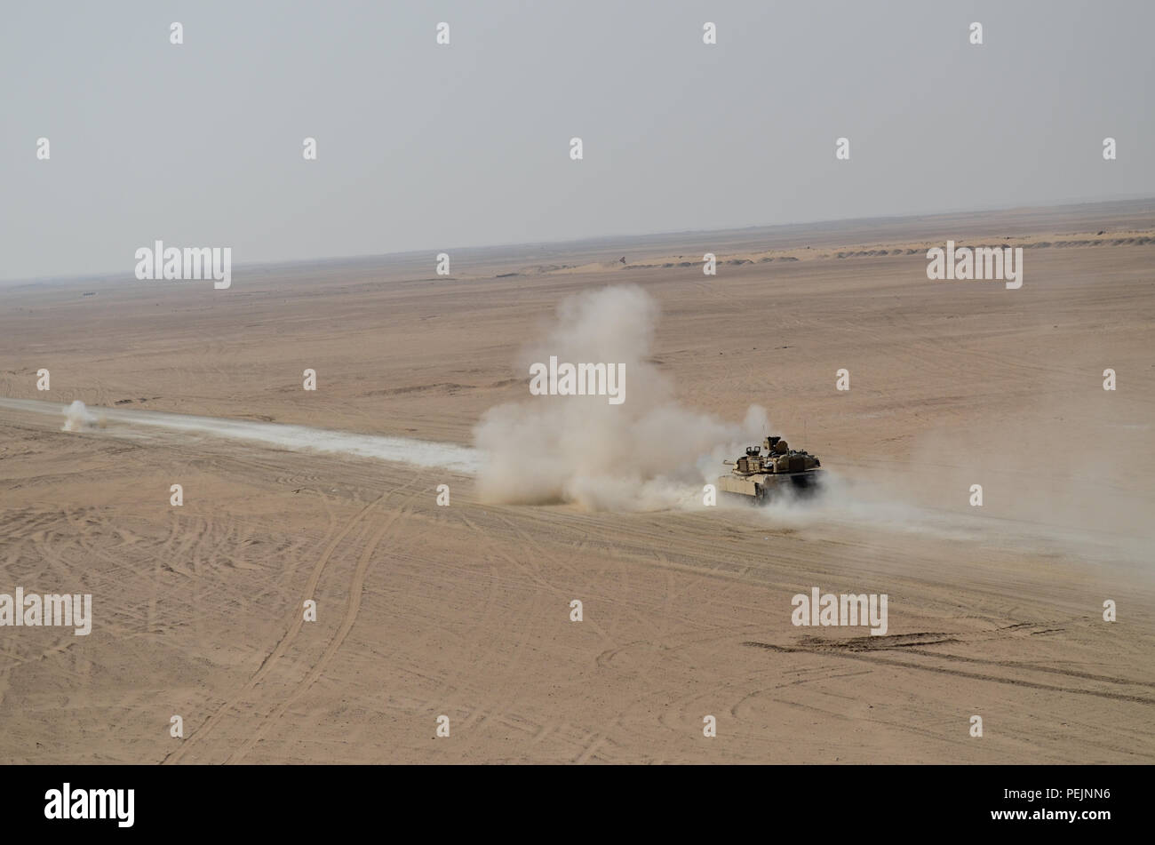 An M1A2 Abrams tank belonging to 1st Battalion, 63rd Armor Regiment ...