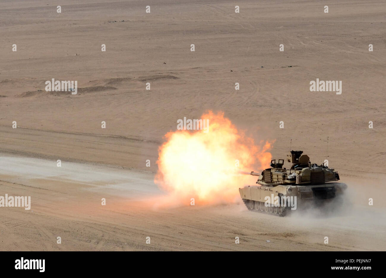 An M1A2 Abrams tank belonging to 1st Battalion, 63rd Armor Regiment ...
