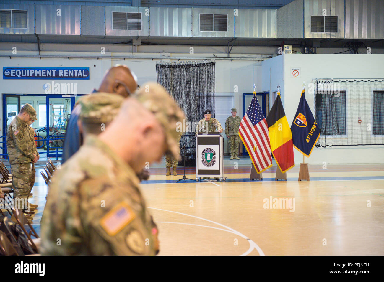 U.S. Army Cpt. Jerry Young, Chaplain with AFNORTH Battalion, blesses ...
