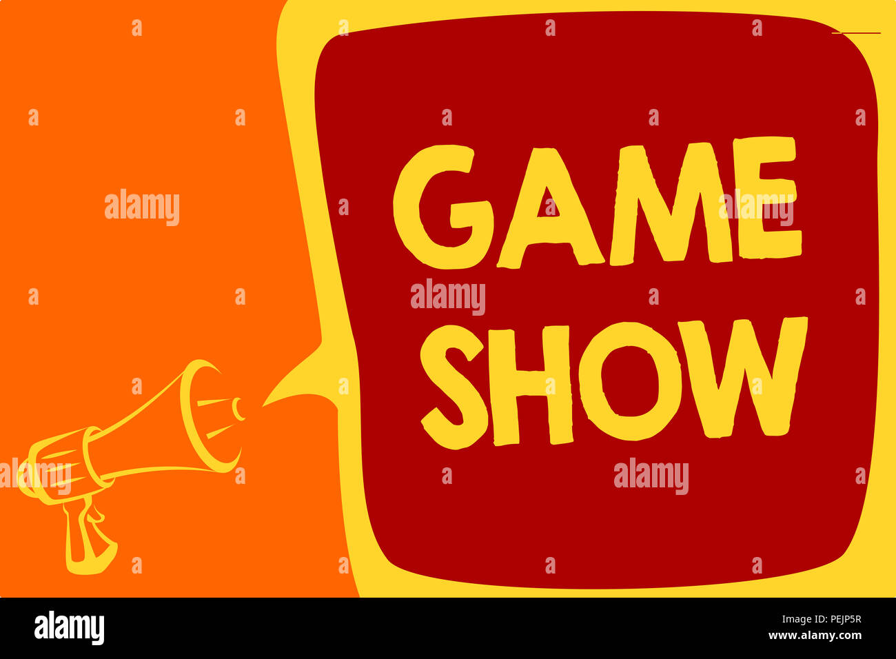 Handwriting text Game Show. Concept meaning Program in television or ...