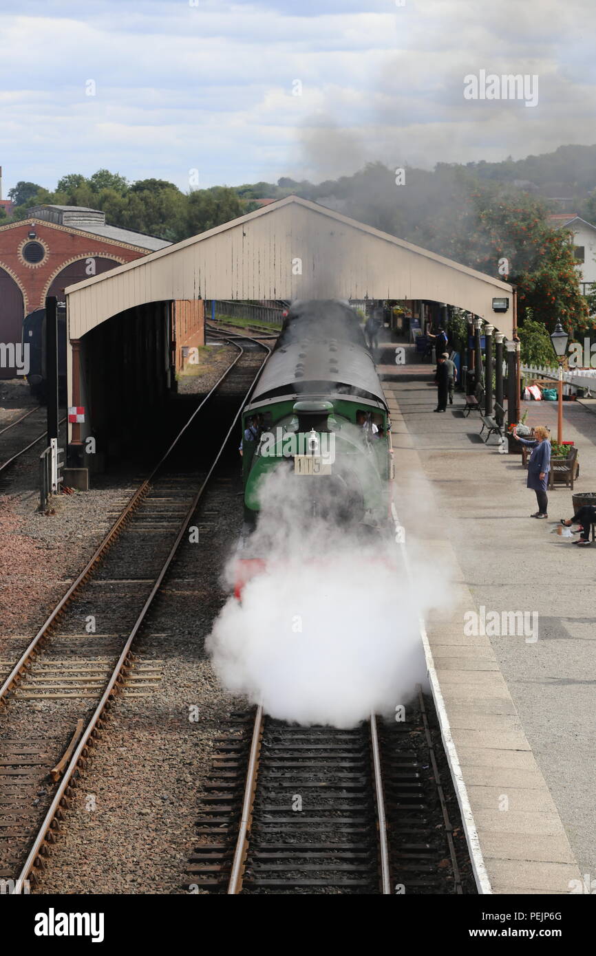 Steam train on Bo'ness and Kinneil Railway at Bo'ness Railway Station ...