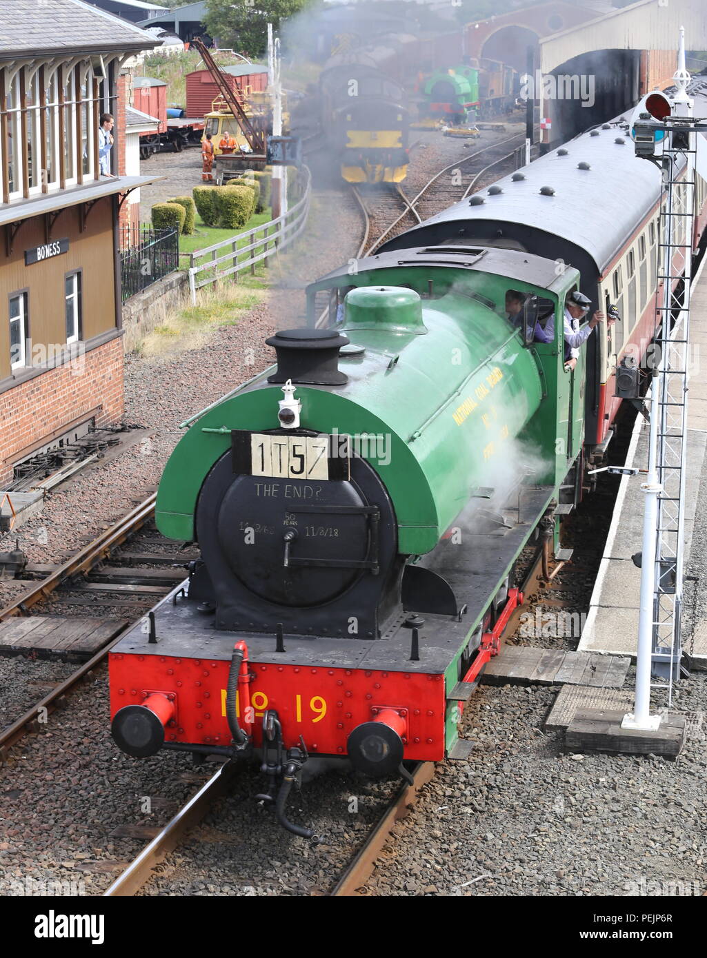Steam train on Bo'ness and Kinneil Railway Bo'ness Scotland August 2018 ...