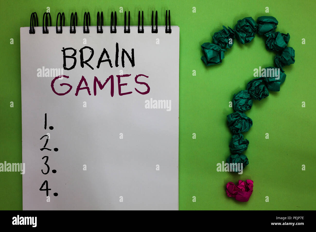 Text sign showing Brain Games. Conceptual photo psychological tactic to ...