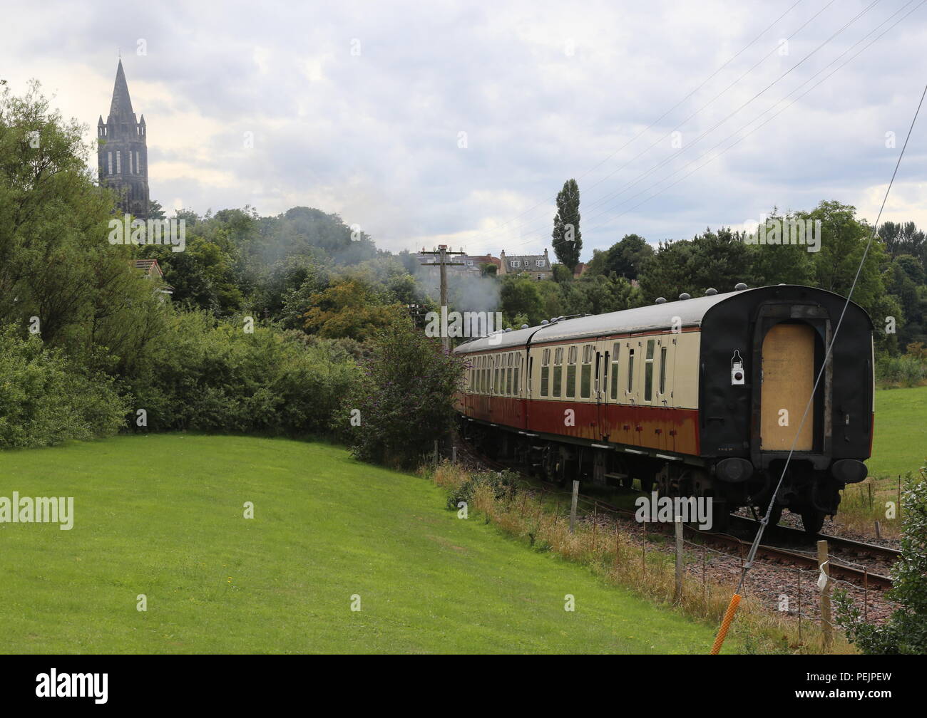 Steam train on Bo'ness and Kinneil Railway Bo'ness Scotland August 2018 ...