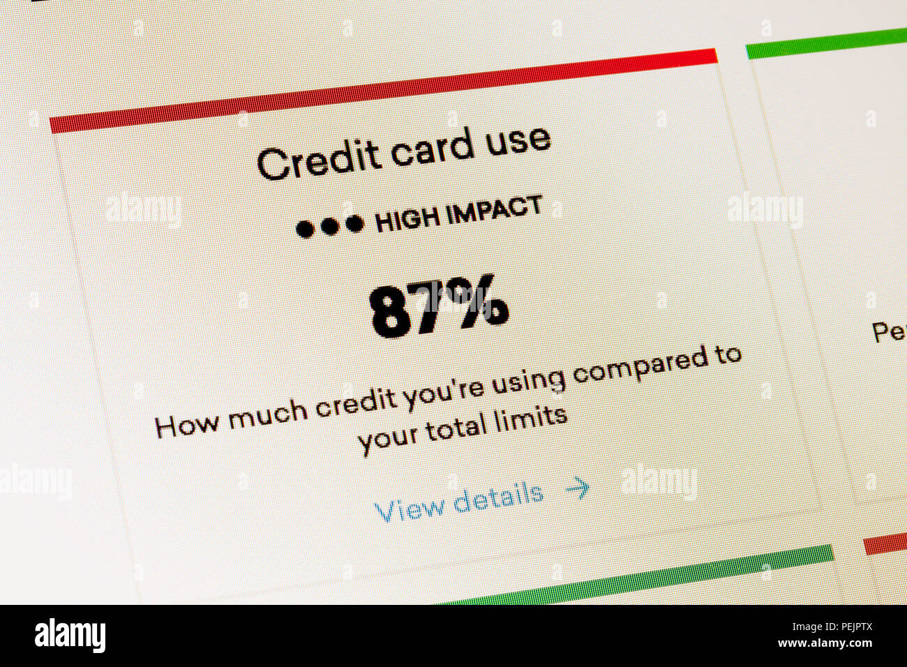 Credit card use impact on FICO credit score rating - USA Stock Photo ...