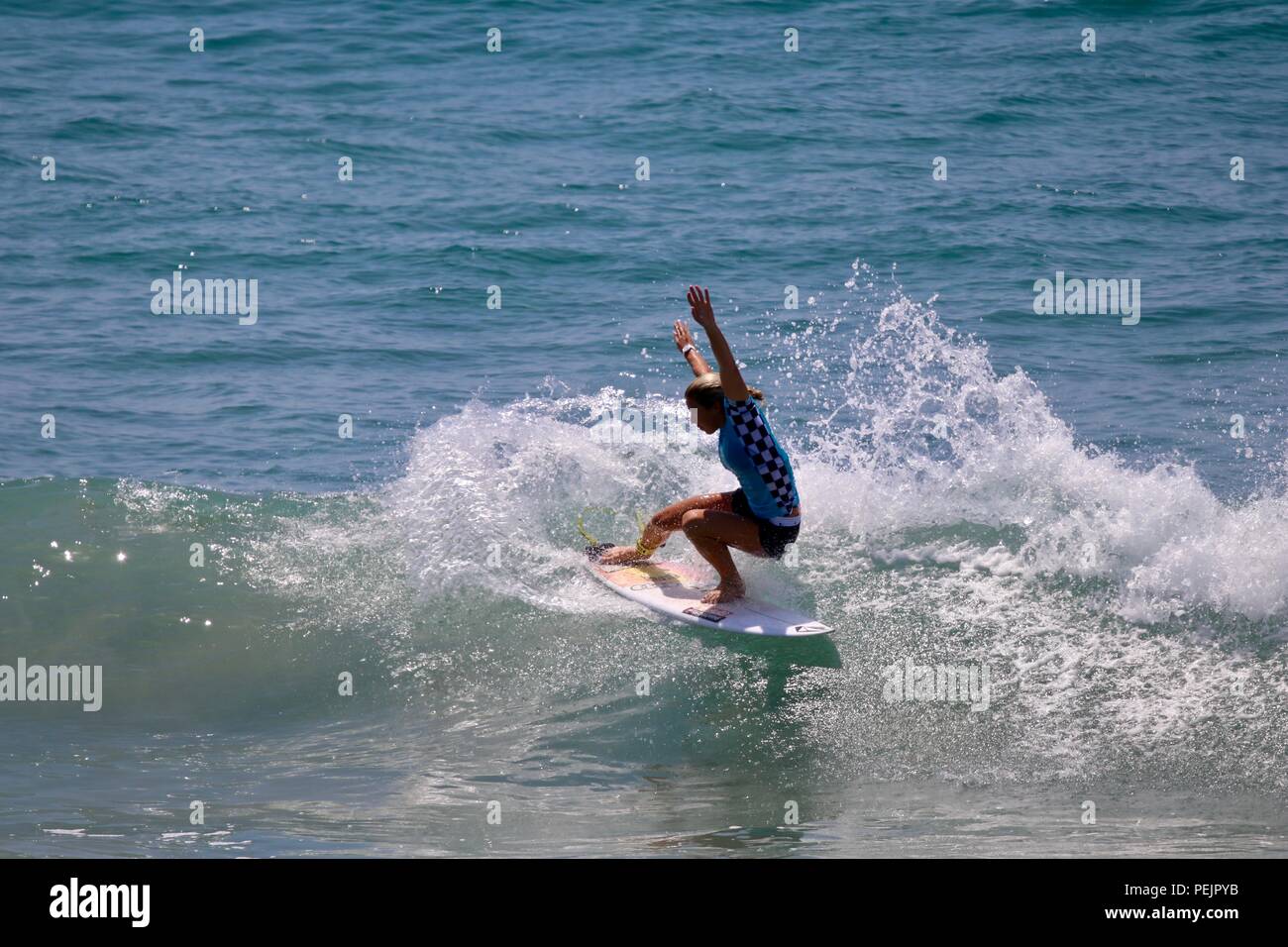 Coco Ho competing in the US Open of Surfing 2018 Stock Photo - Alamy