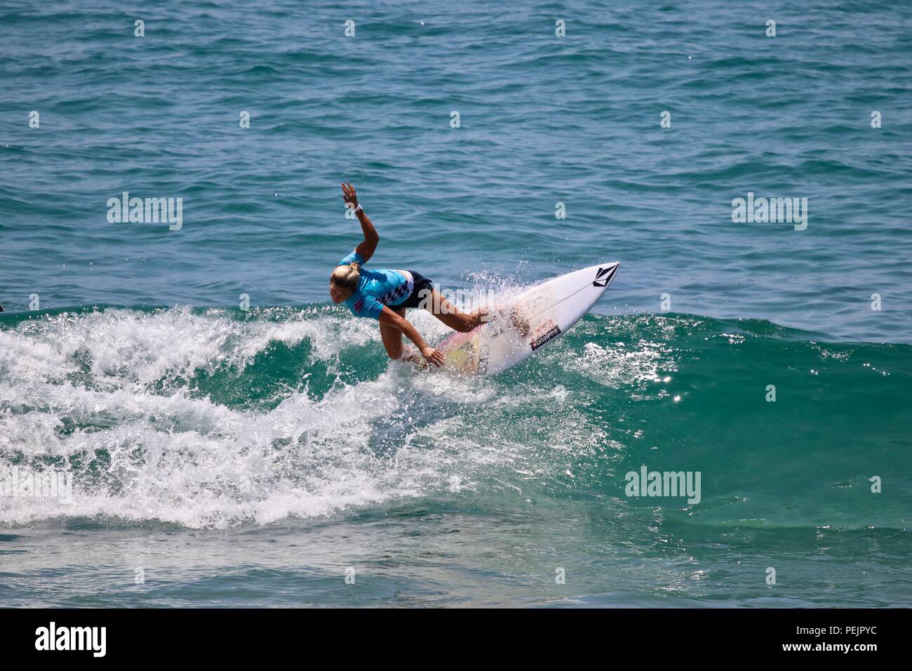 Coco Ho competing in the US Open of Surfing 2018 Stock Photo - Alamy
