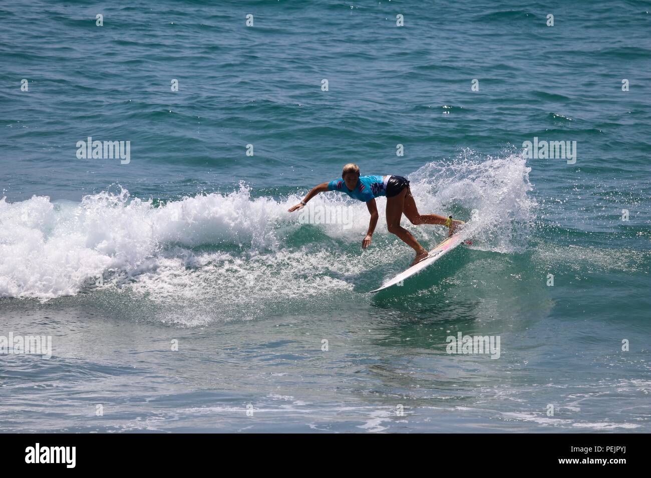 Coco Ho competing in the US Open of Surfing 2018 Stock Photo - Alamy