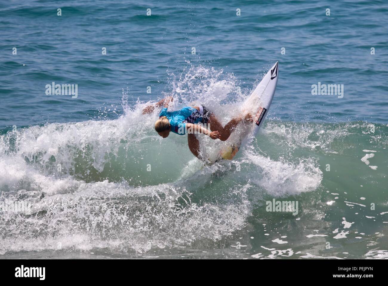 Coco Ho competing in the US Open of Surfing 2018 Stock Photo - Alamy