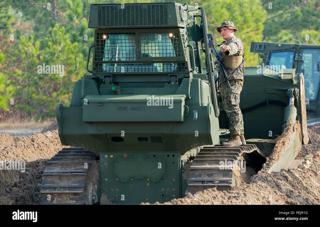 A heavy equipment operator with Combat Logistics Battalion 6, 2nd ...