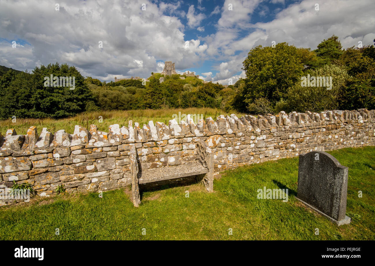 God's Acre cemetery at Corfe Castle near Wareham, Dorset, UK Stock ...