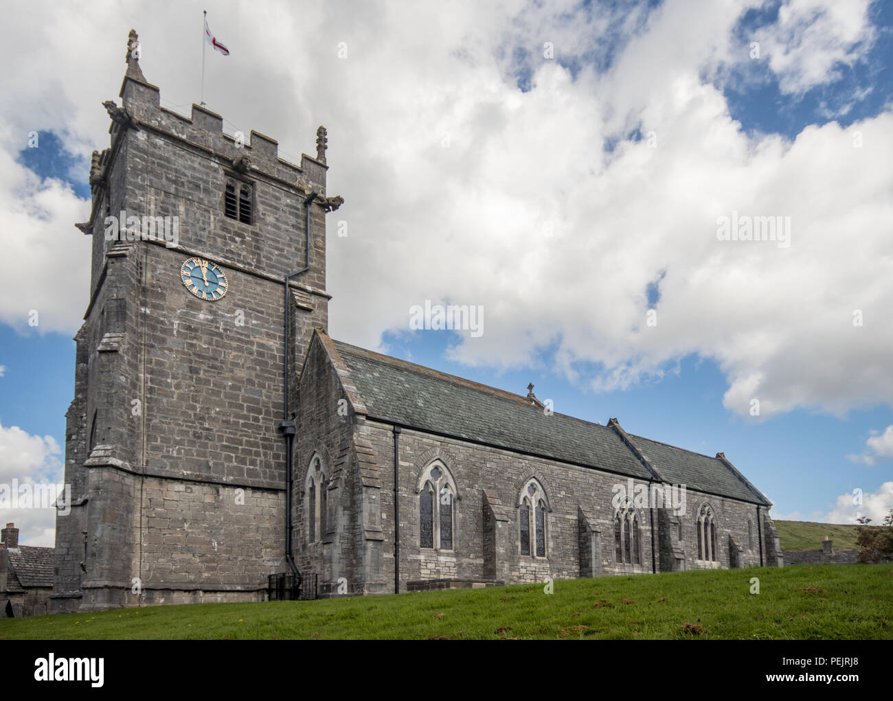 St Edwards parish church, Corfe Castle near Wareham, Dorset, UK Stock ...