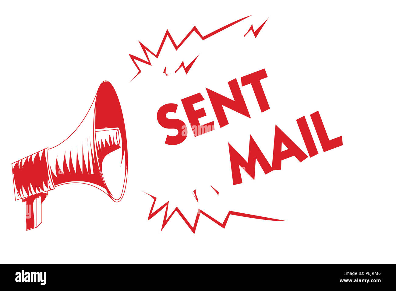 Handwriting text Sent Mail. Concept meaning Event where a letter to be ...