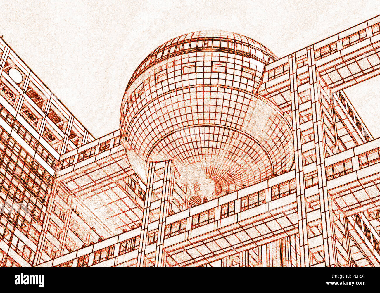 Fuji TV headquarters building, Tokyo,Japan Stock Photo - Alamy