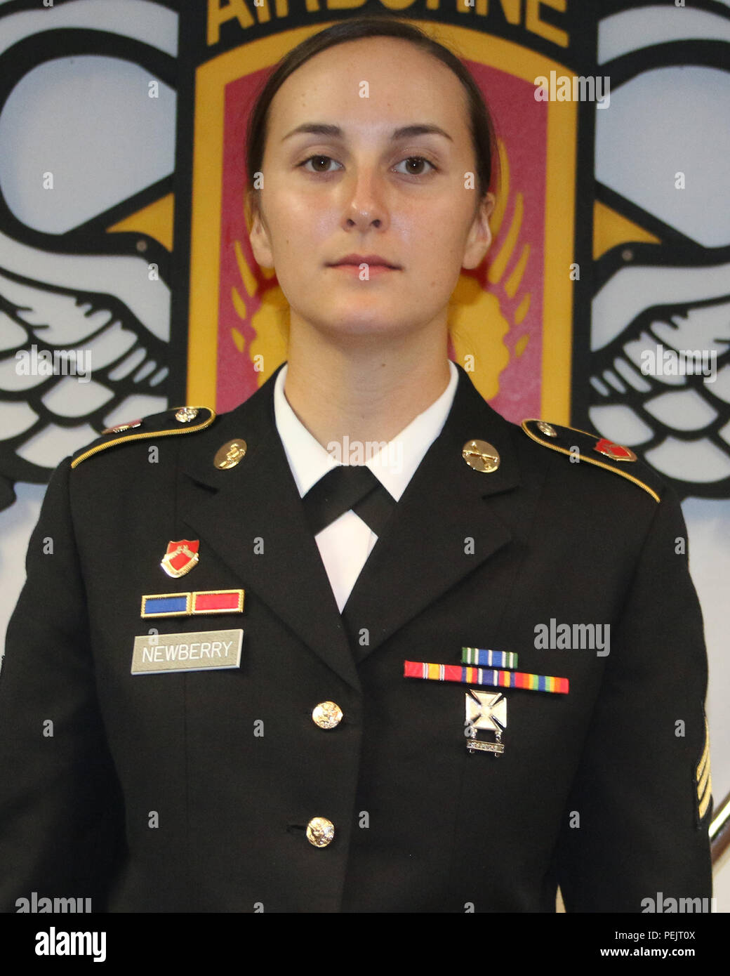 Sgt. Ana Newberry, of the 3rd Battalion, 321st Field Artillery Regiment ...