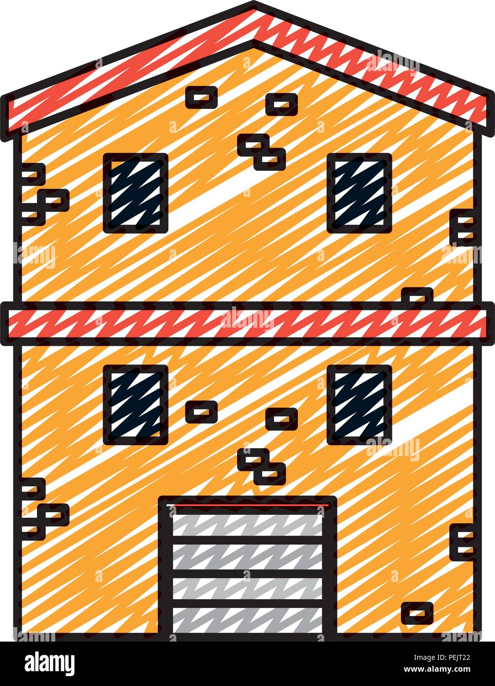 doodle big store shop commercial mall Stock Vector Image & Art - Alamy