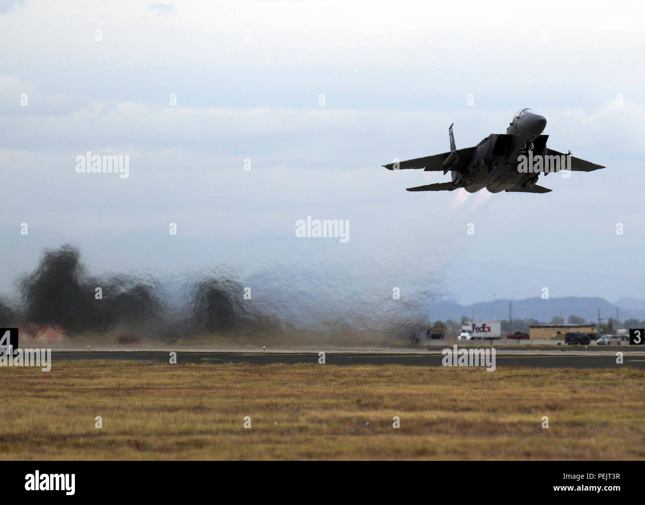 An F-15SG from the 428th Fighter Squadron takes off at Luke Air Force ...