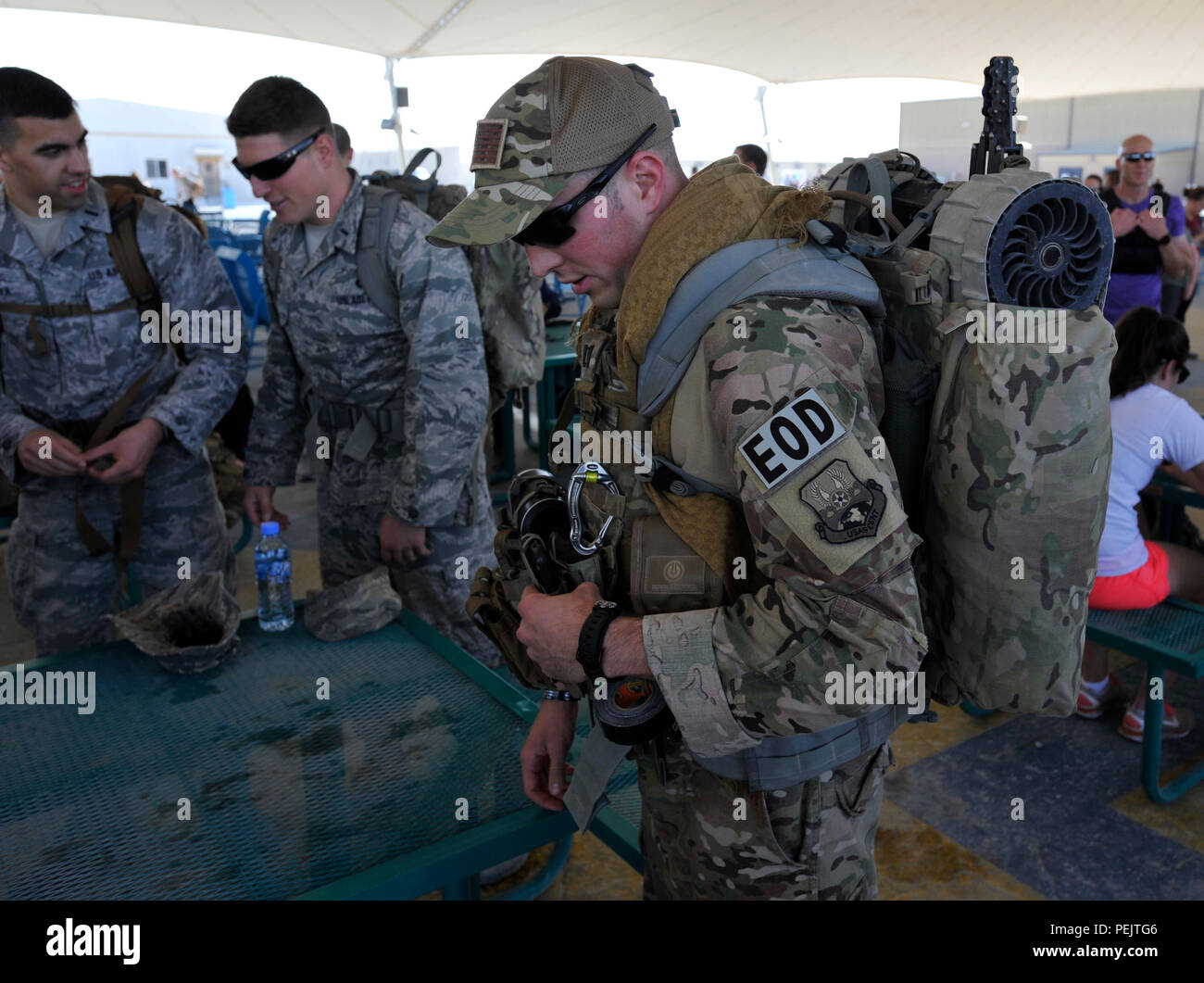 Members of Al Udeid Air Base, Qatar prepare for the Fallen Defenders ...