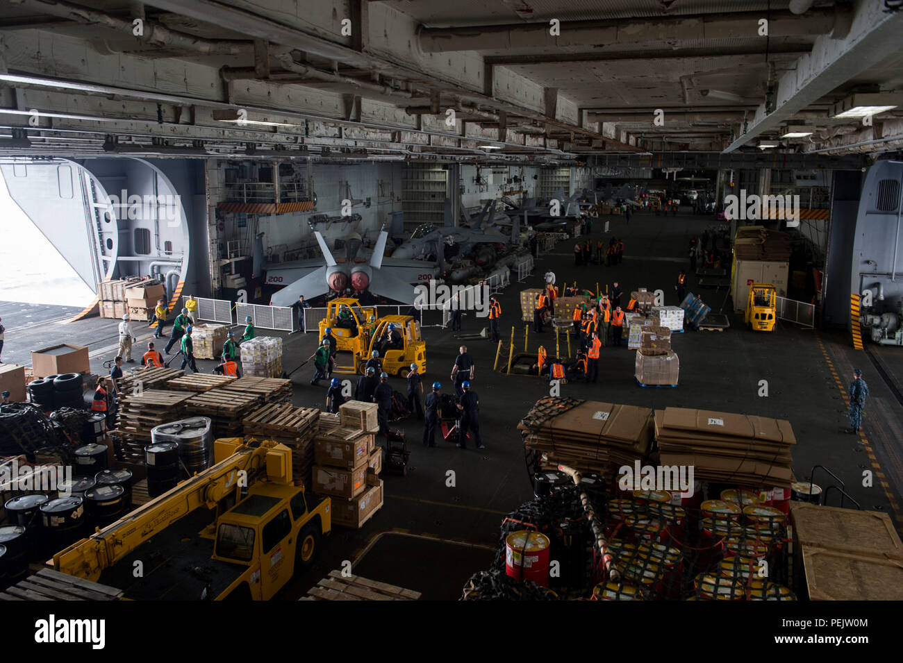 151212-N-KK394-101 ATLANTIC OCEAN (Dec. 12, 2015) - Sailors transport ...