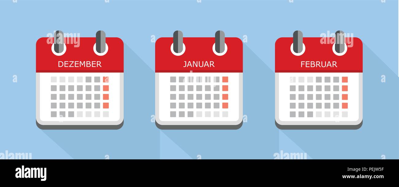 Winter month calendar hi-res stock photography and images - Alamy