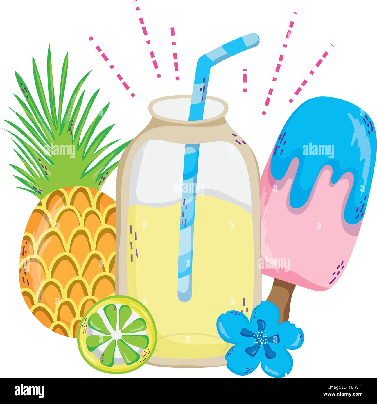 Tropical ice lolly Stock Vector Images - Alamy