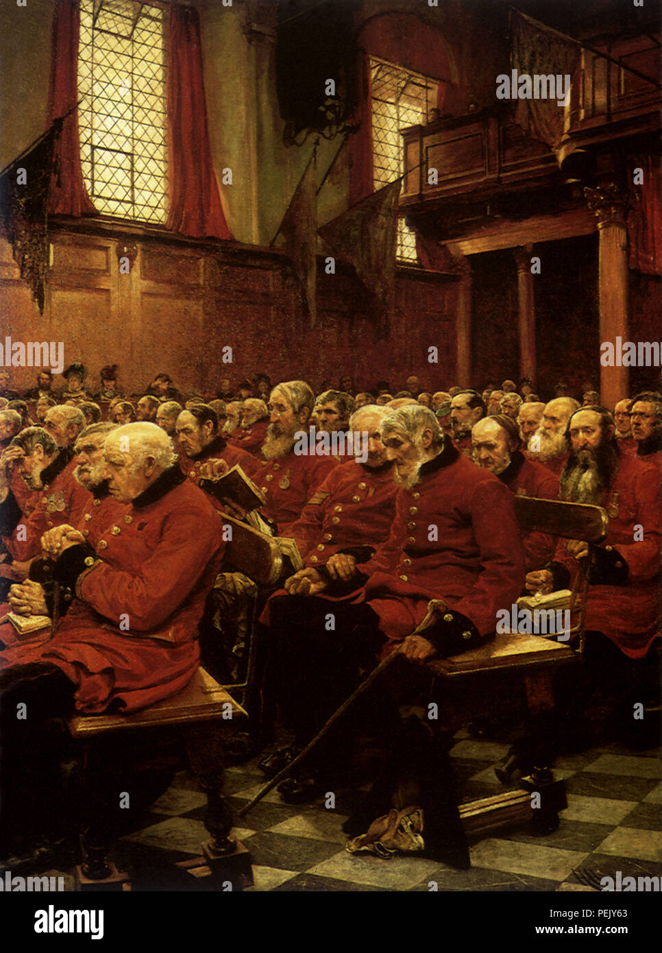 Last Muster, Herkomer, Sir Hubert von Stock Photo - Alamy