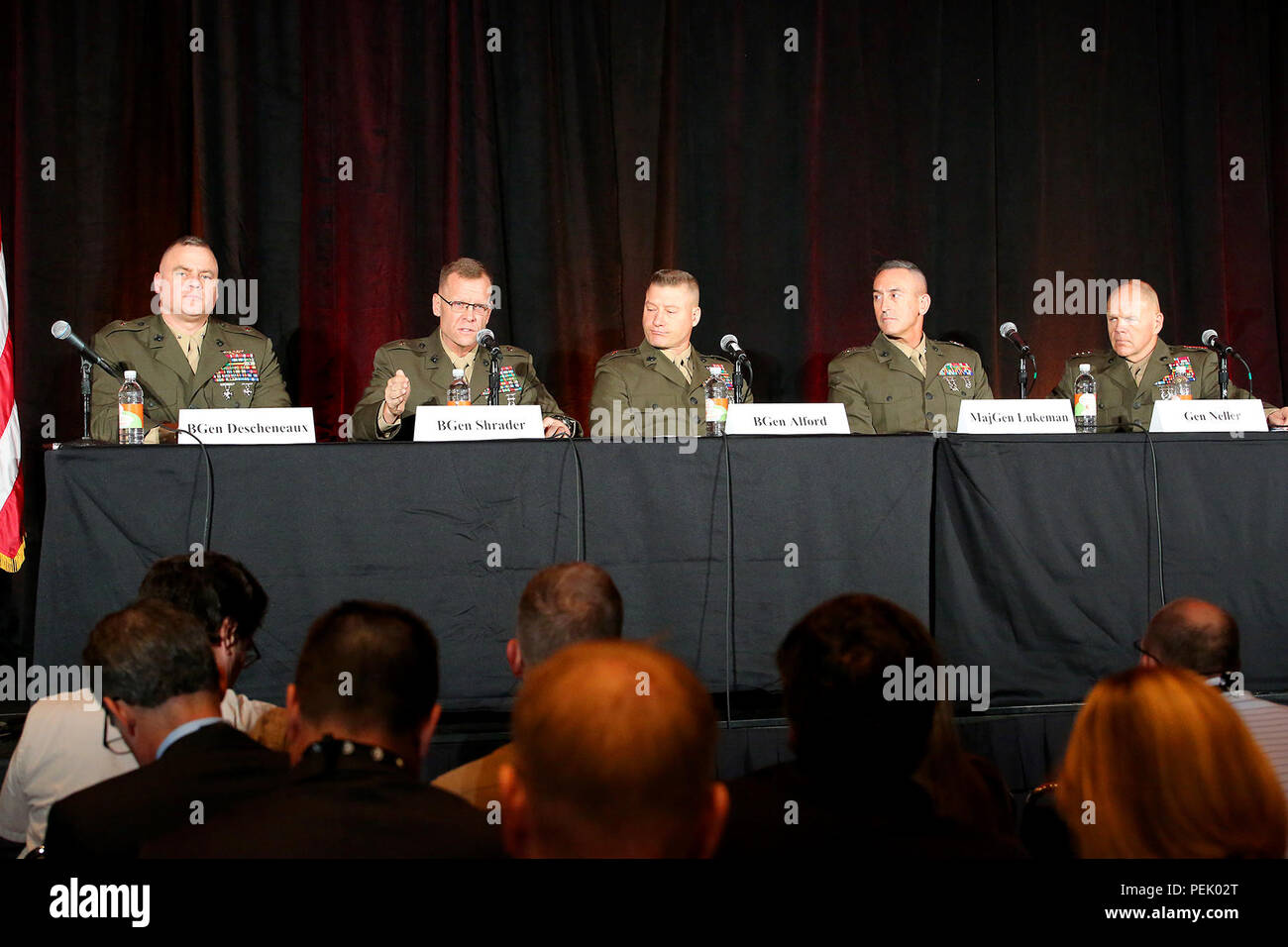 Brig. Gen. Joseph Shrader (second from left), commander of Marine Corps ...