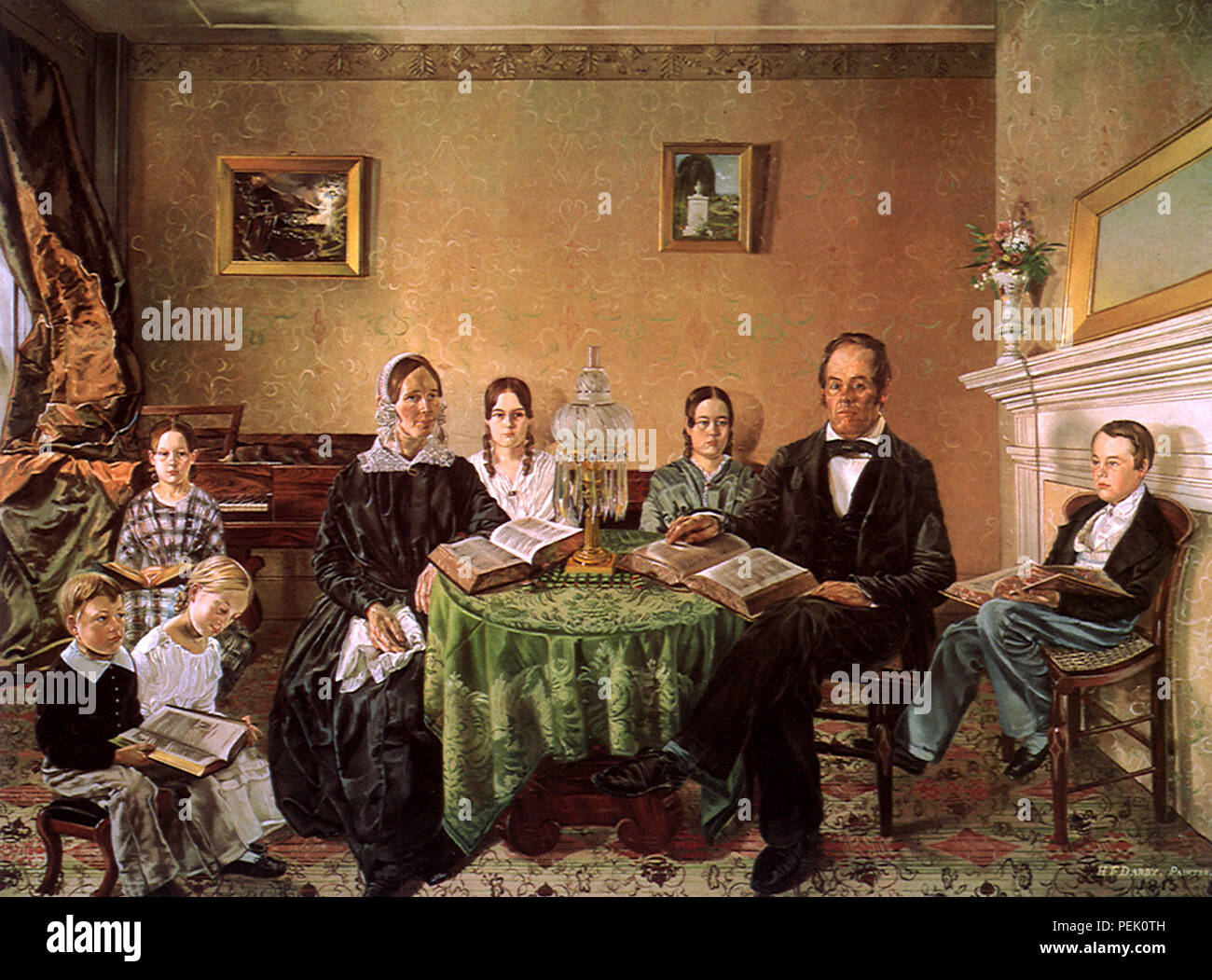 The Reverend John Atwood and his Family, Darby, Henry Stock Photo - Alamy