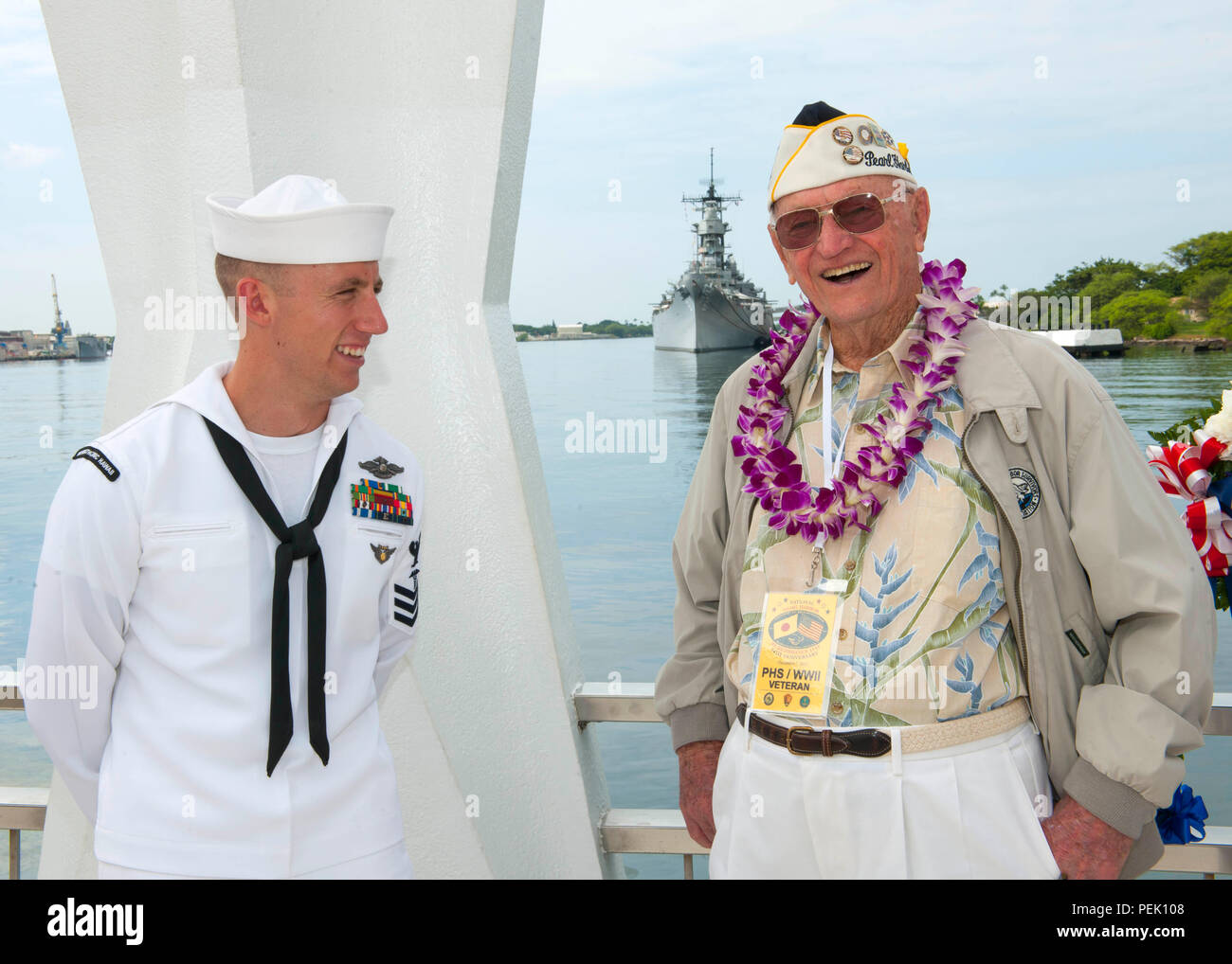 151207-N-ON468-100 PEARL HARBOR (Dec. 07, 2015) Pearl Harbor survivor ...