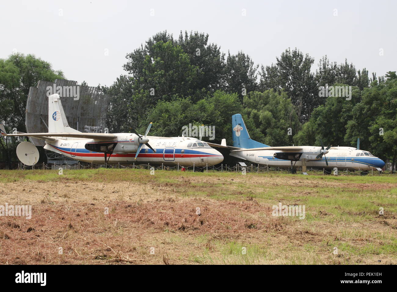 Two Xian Y7-100's registration B-3471 and B-3456 at the Civil Aviation ...