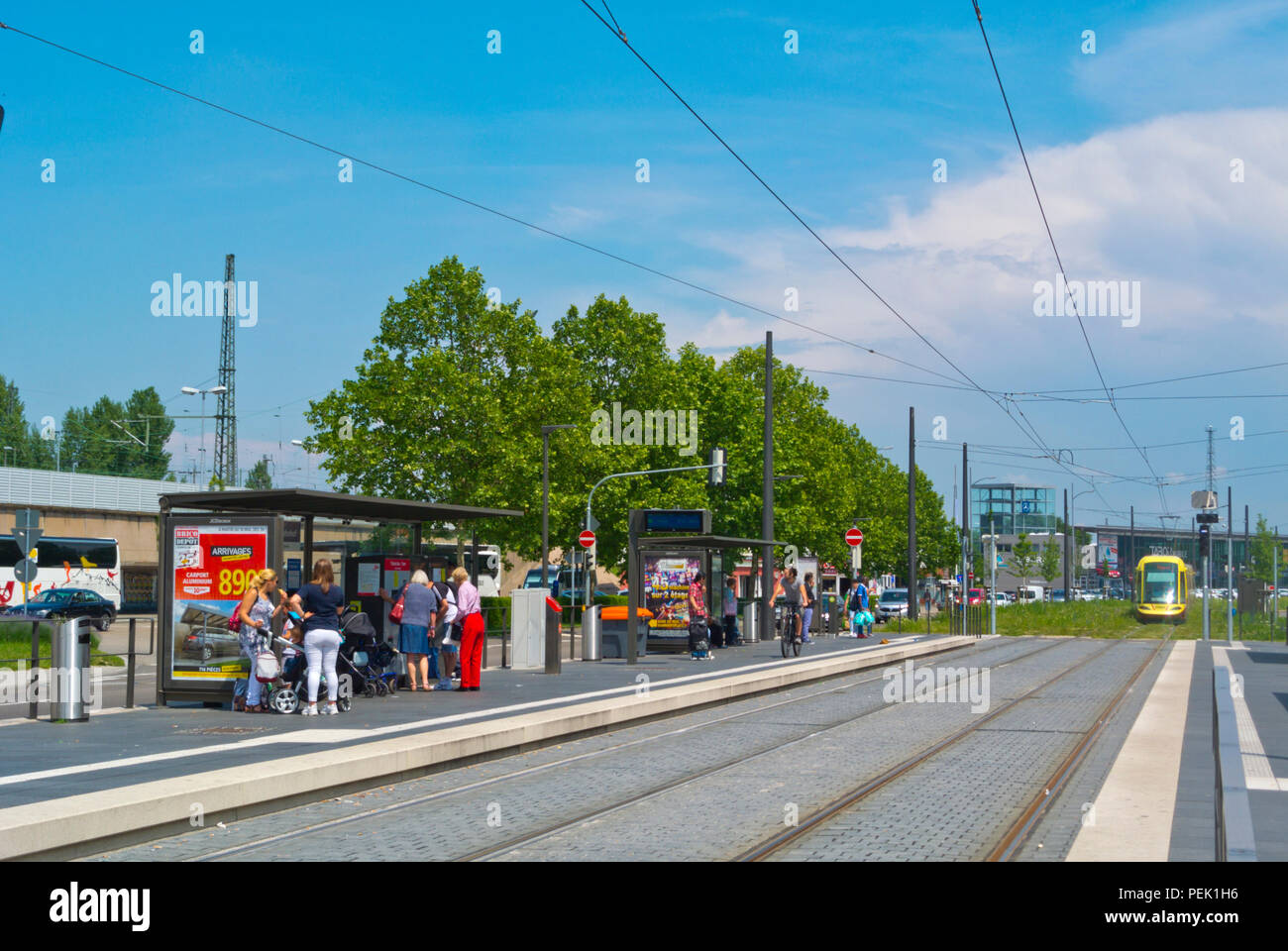 Kehl Bahnhof, tram stop, terminal stops for trams from Strasbourg, Kehl ...