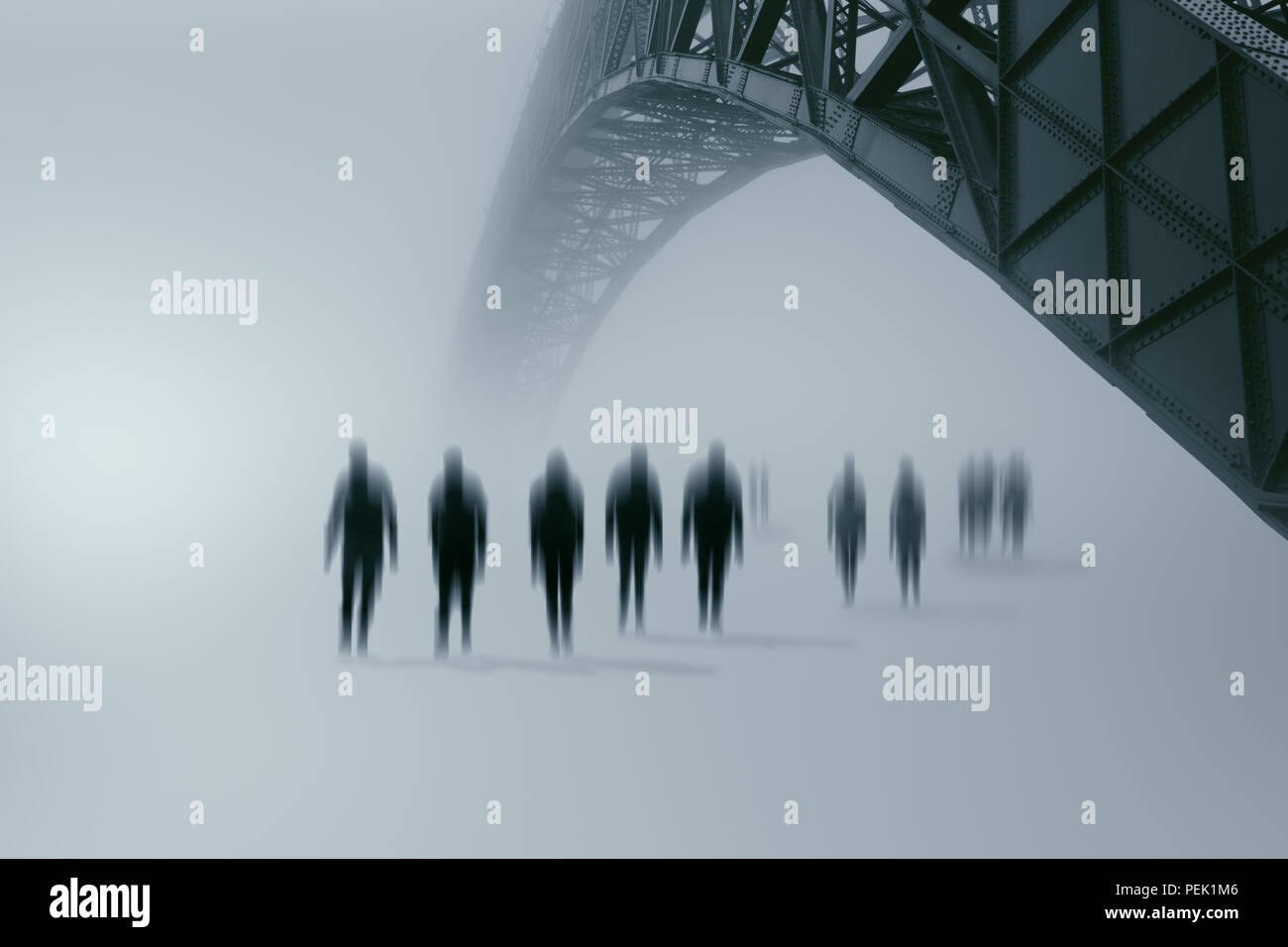 Zombies approaching a city where you live Stock Photo - Alamy