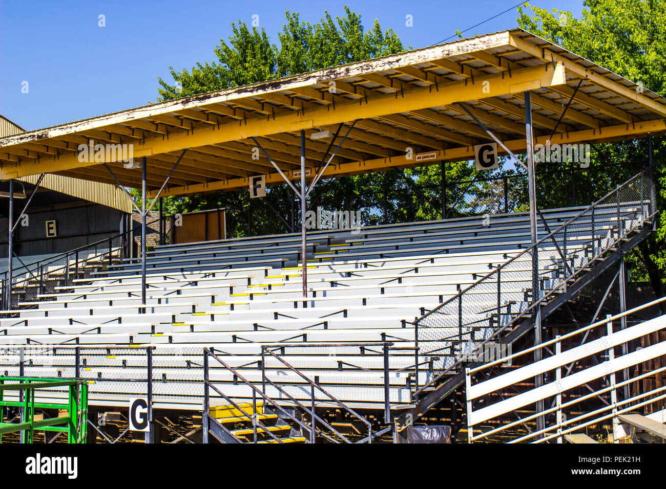 Small Covered Grandstand At Local County Fair Stock Photo - Alamy