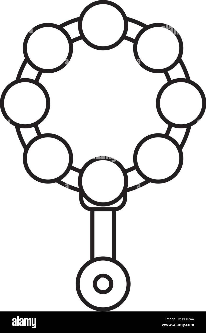 baby rattle toy over white background, vector illustration Stock Vector ...