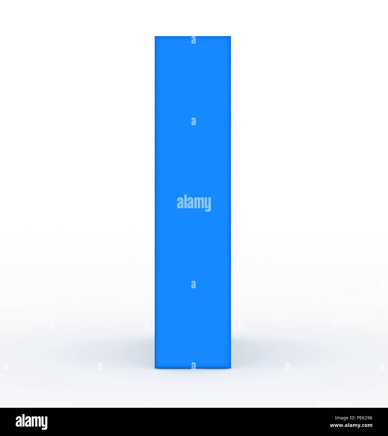 letter I 3d blue isolated on white - 3d rendering Stock Photo - Alamy