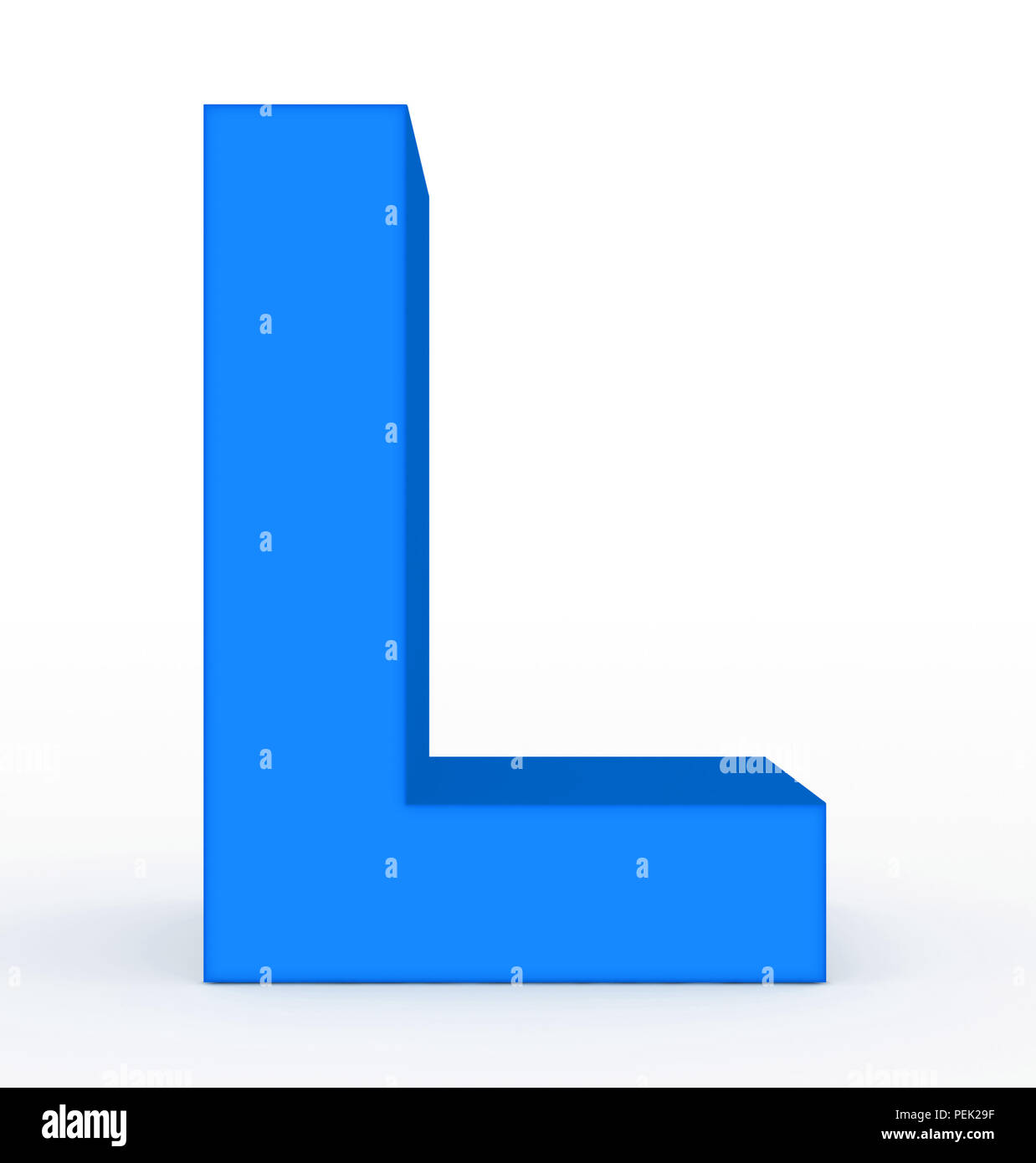 The Letter L In Blue