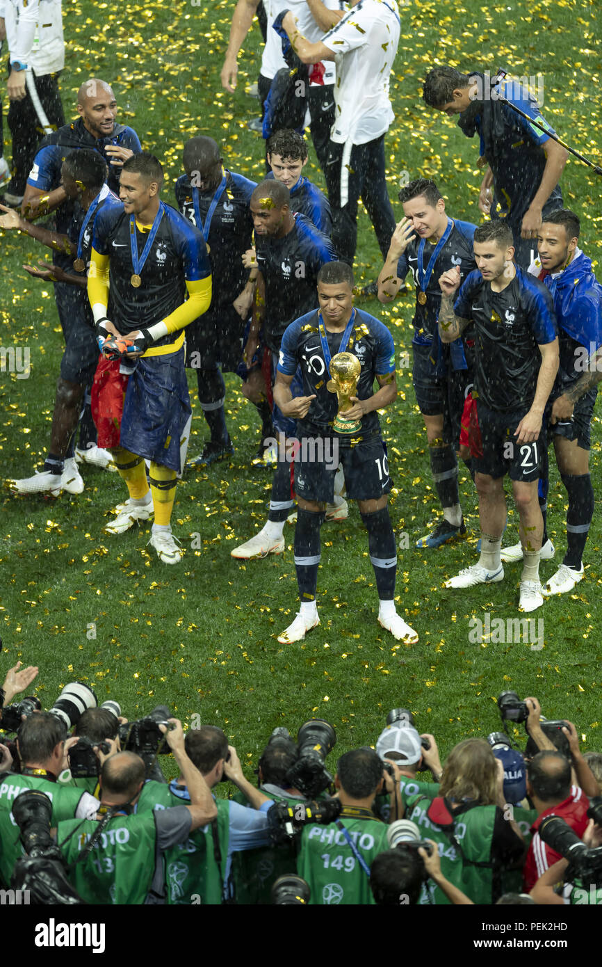 2018 FIFA World Cup Final: France v Croatia Featuring: Kylian Mbappe ...