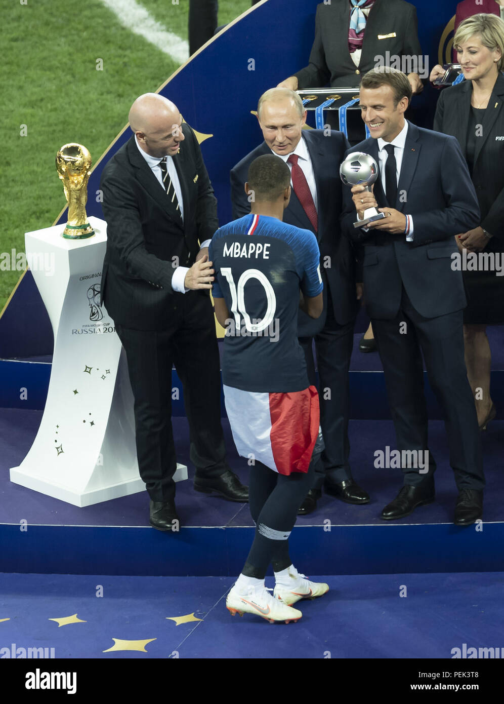 2018 FIFA World Cup Final: France v Croatia Featuring: Gianni Infantino ...