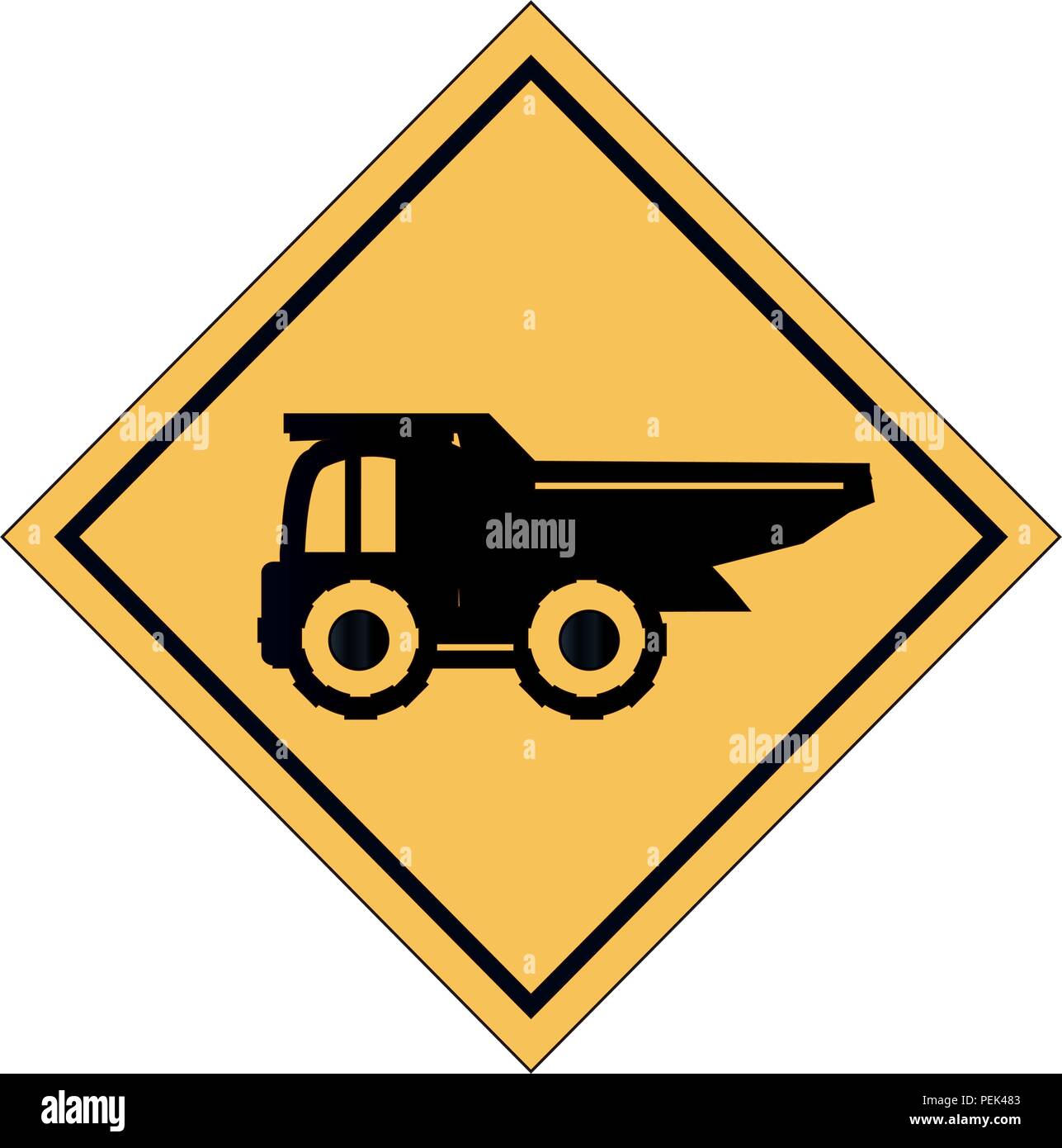 Caution Sign For Truck Stock Photos & Caution Sign For Truck Stock ...