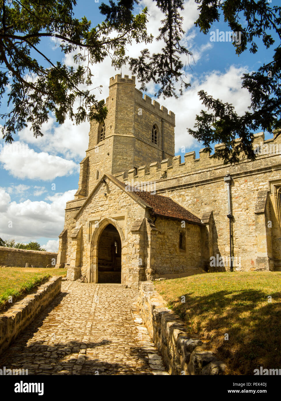 The parish church and church yard of St Peter and St Paul in the ...