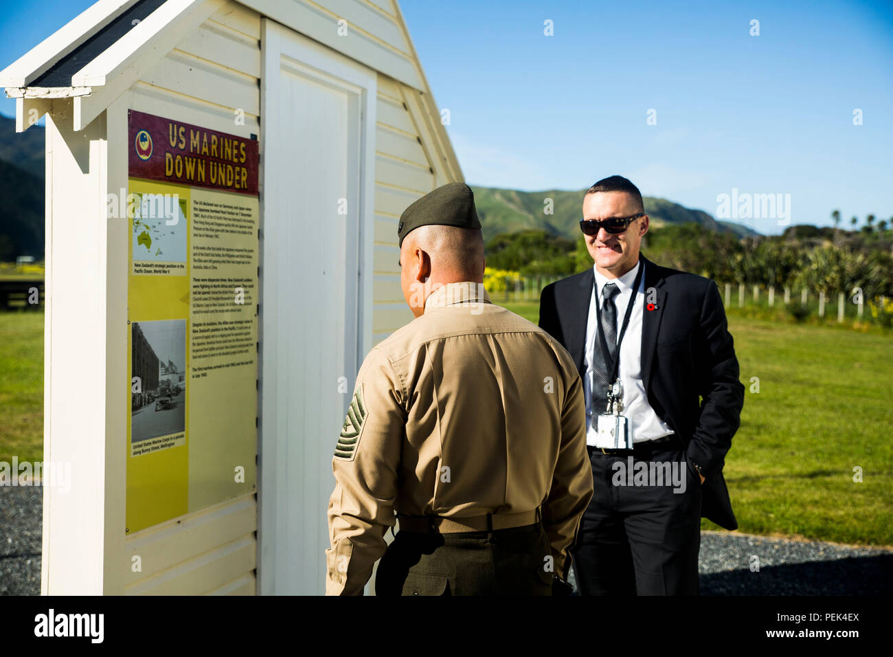 Lt Col. John W. Black takes time, Nov. 19, 2015, to show Sgt. Maj ...