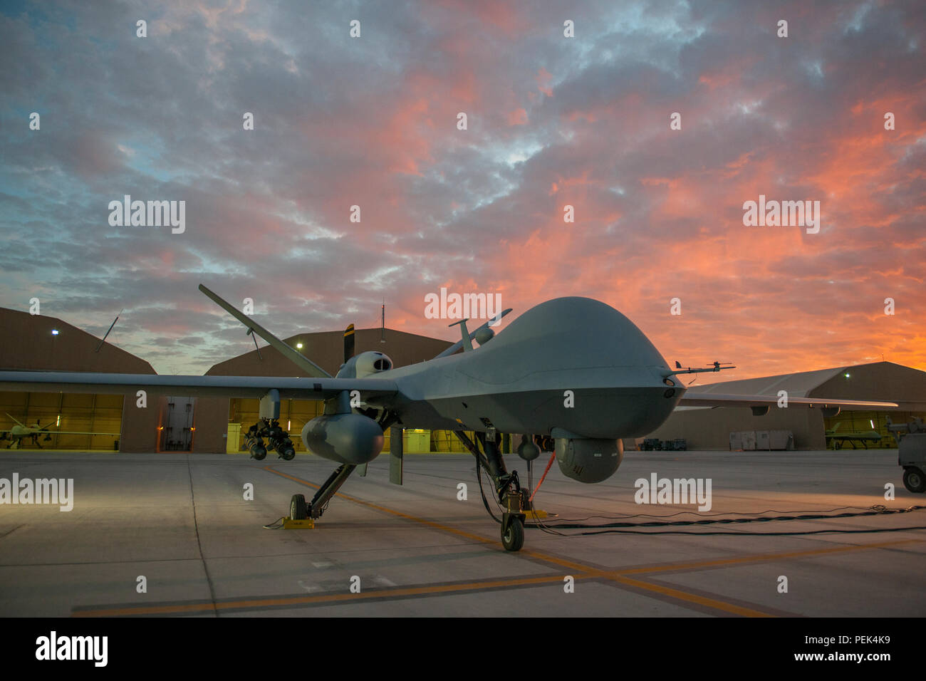 An MQ-9 Reaper equipped with an extended range modification from the ...
