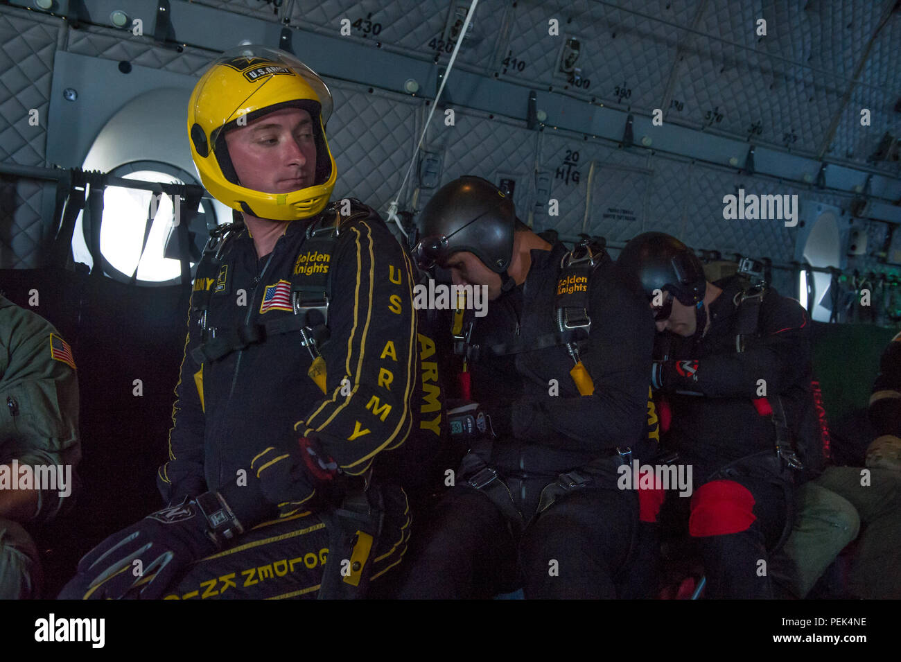 Members of the U.S. Army Parachute Team, the Golden Knights and the U.S ...