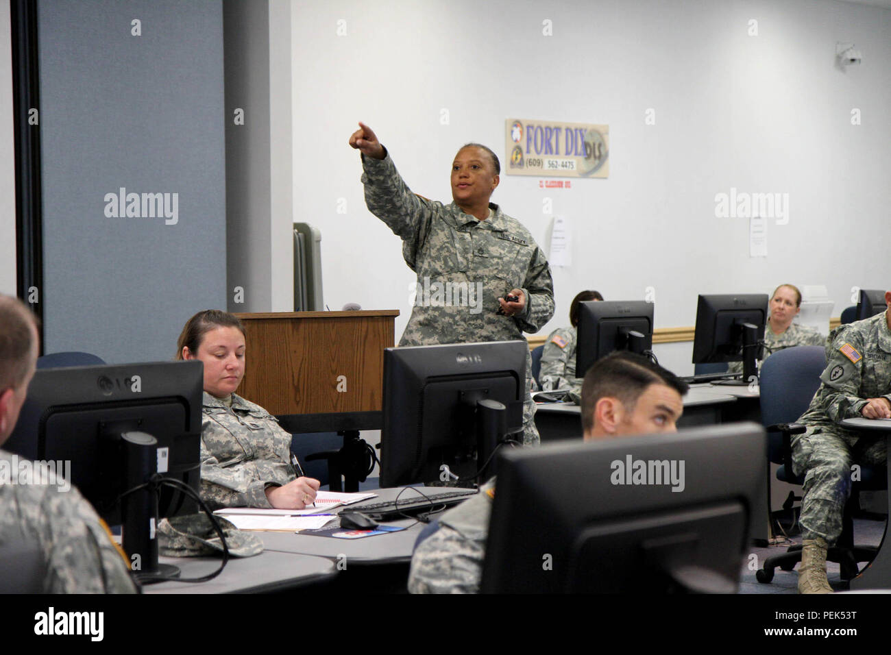 An instructor with the 4th Brigade, 94th Division's Army Basic ...