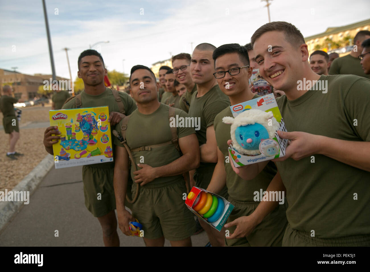 Marine Corps Communication-Electronics School Marines display toys to ...