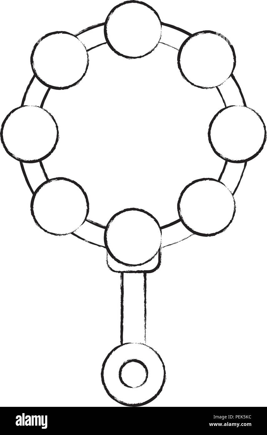 baby rattle toy over white background, vector illustration Stock Vector ...